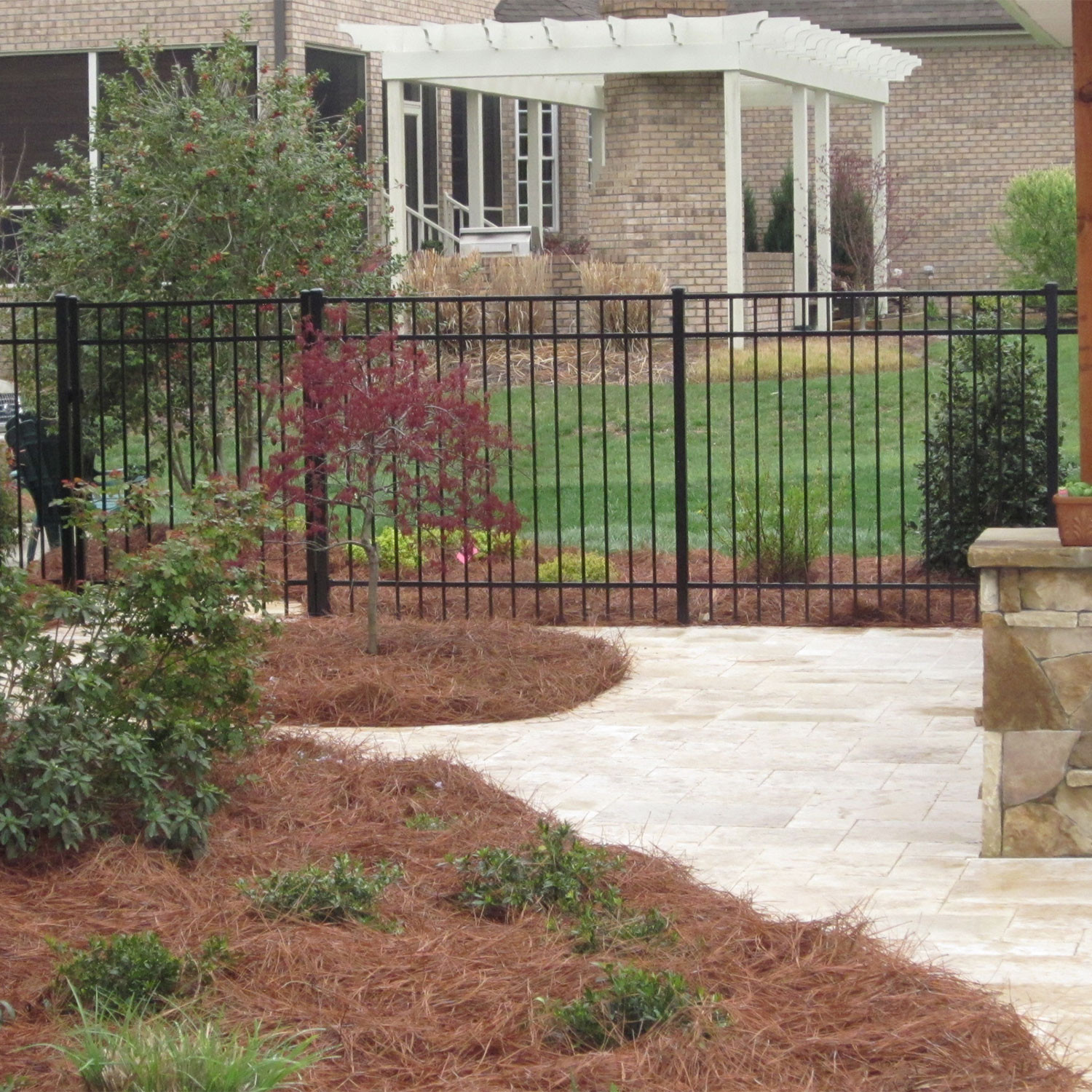 Three Rail Smooth Top Aluminum Fence Panel