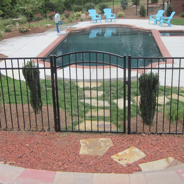 Three Rail Smooth Top Aluminum Fence Panel