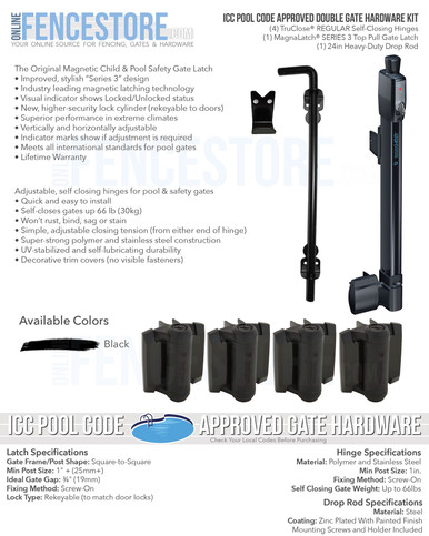 Pool Code Double Gate Hardware Kit