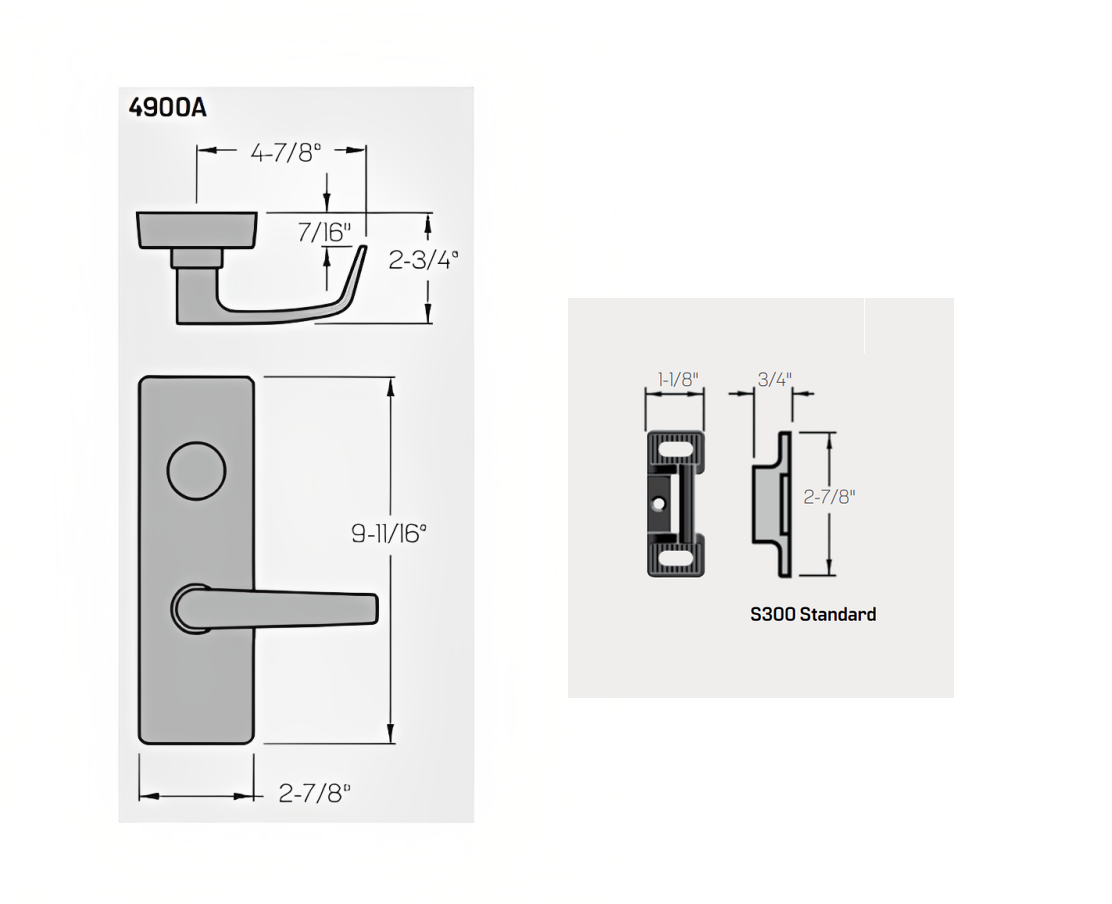 PHI Precision E2103 4908A Electric Rim Exit Device with 4908A Trim, Key ...