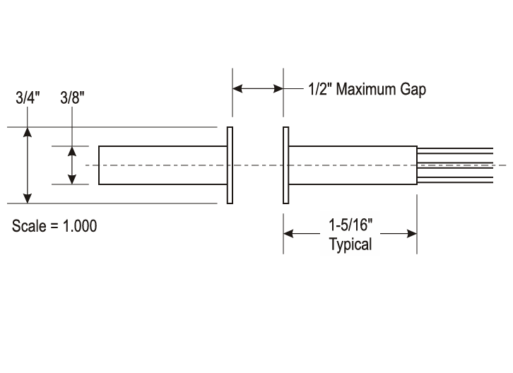 Schlage Electronics 679-05 Magnetic Door Position Switch, Concealed ...