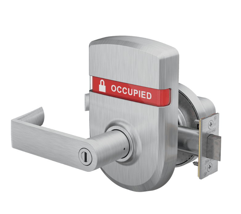 Schlage ND40S RHO OS-OCC Bath/Bedroom Privacy Lever Lock w/ Exterior ...