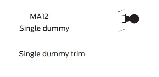 Falcon MA12 DG Single Dummy Mortise Lock