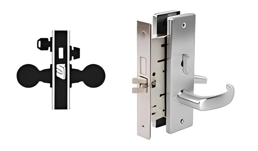 Falcon MA571P QN Dormitory or Exit Mortise Lock