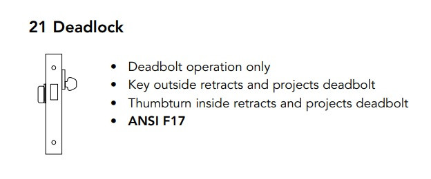 Sargent 70-8221 26D Deadlock Mortise Deadbolt Only w/ Thumbturn ...