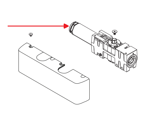 LCN 4040XP-3071 Cast Iron Cylinder Assembly, Heavy Duty