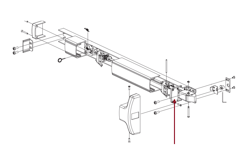 Falcon ECAP.129 Lock Stile Push Bar End Cap