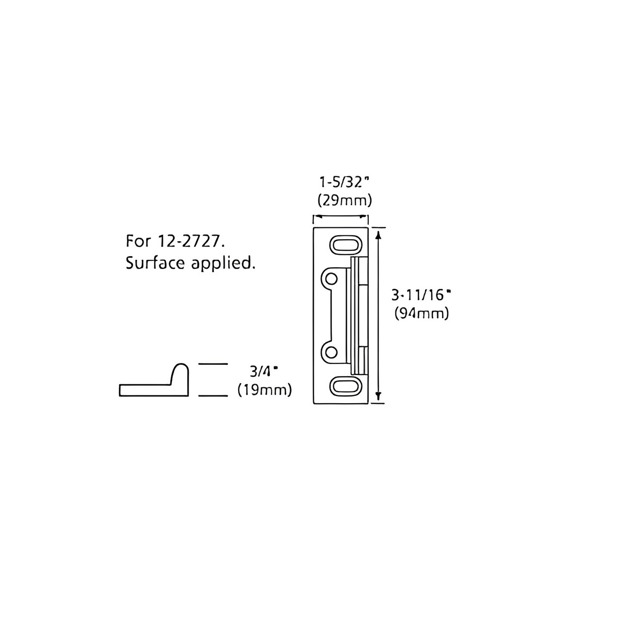 Sargent 646 BLACK Top Strike, (12)2727, (12)3727, (12/14/NB)8700, (12/ ...