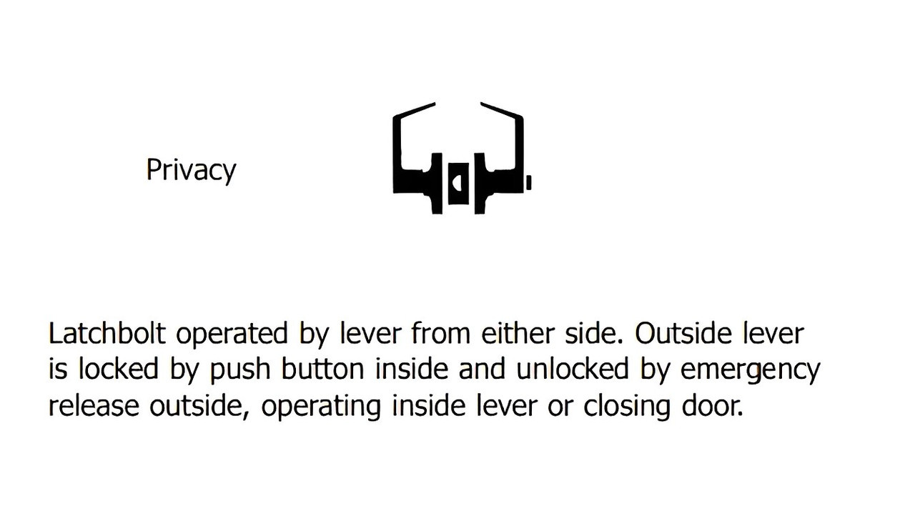 Hager 3540 WTN Grade 2 Privacy Lever Set, Withnell Style