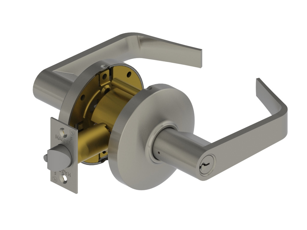 Hager 3580 WTN Grade 2 Storeroom Lever Set, Withnell Style