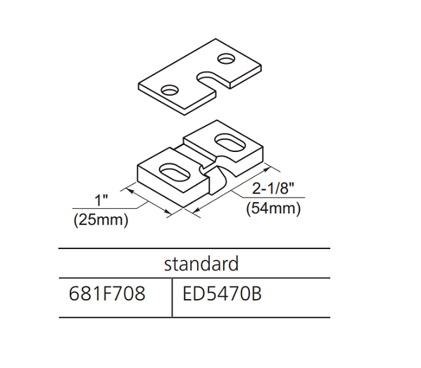 Corbin Russwin 681F70-8 Top Strike Packet for ED5470B