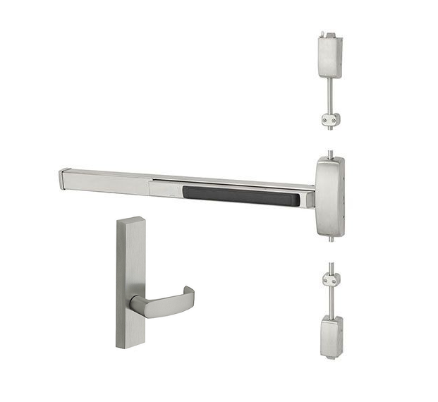 Sargent 12-8715 ETL Fire Rated Surface Vertical Rod Exit Device w/ 715 ...