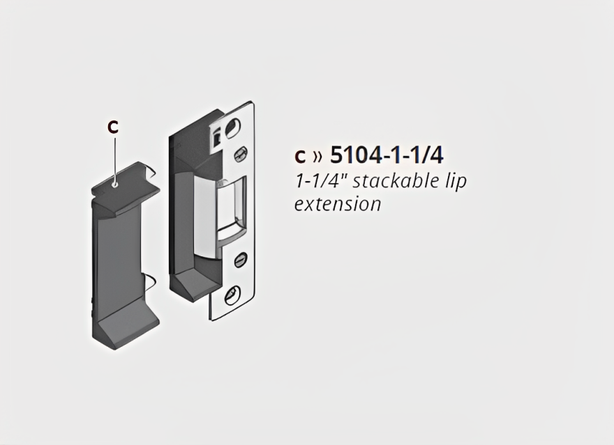 HES 5104-1-1/4 1-1/4" Stackable Lip Extension For 5000 Series