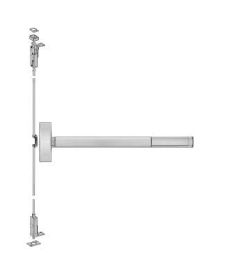 PHI Precision FL2701 Fire Rated Wood Door Concealed Vertical Rod Exit ...