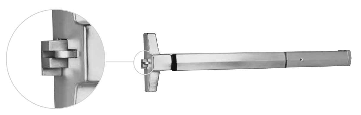 Accentra (Yale) 7250 36 Narrow Stile Square Bolt Rim Exit Device, 36"