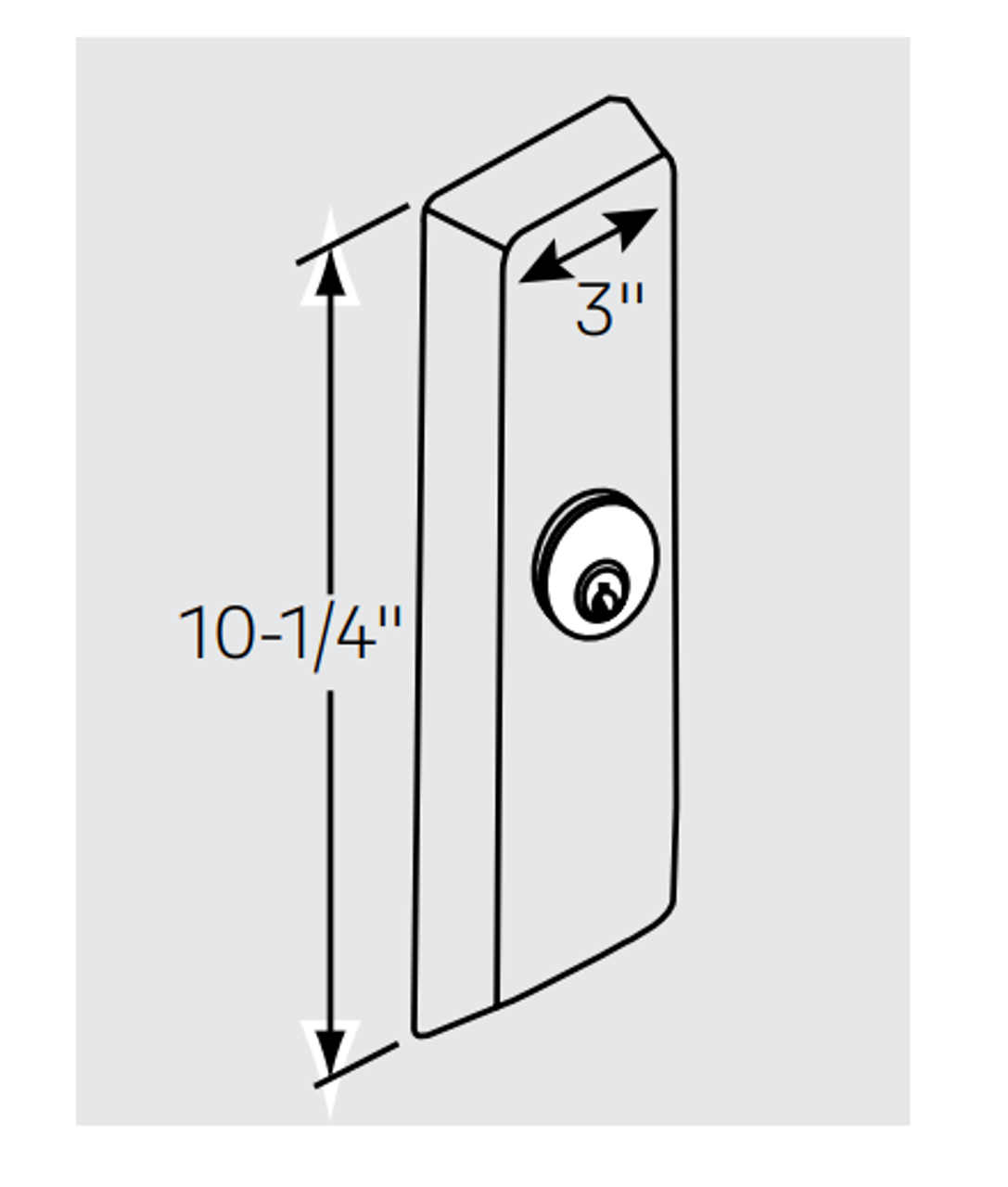 Accentra (Yale) 621F Nightlatch Exit Device Trim
