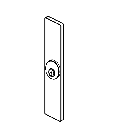 Accentra (Yale) 501F Narrow Exit Pull Trim, Nightlatch