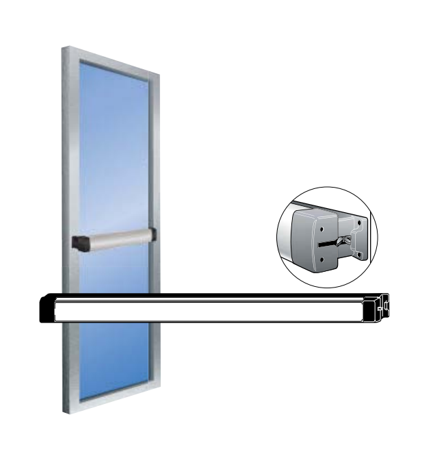 Adams Rite 8800MLR Narrow Stile Rim Exit Device w/ Motorized Latch ...
