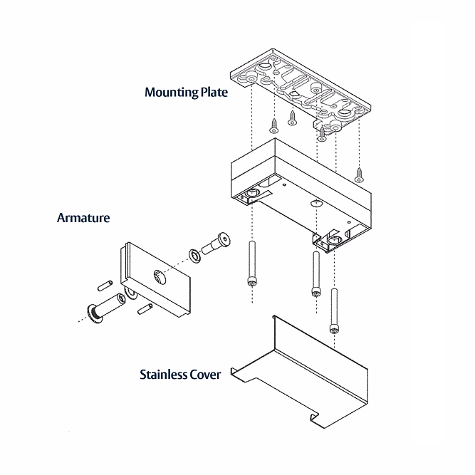 Securitron MM15 Electromechanical Maglock w/ 4000 lbs Holding Force ...