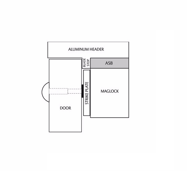 Securitron ASB-82 Aluminum Spacer Bracket for M82 Magnalock