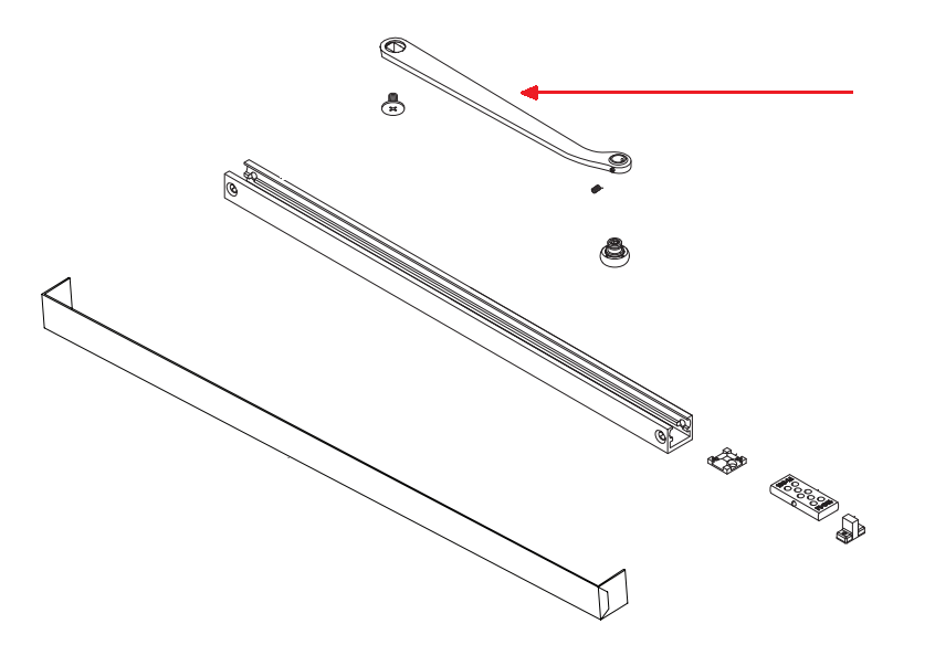 LCN 2030-3077T Standard Track Arm