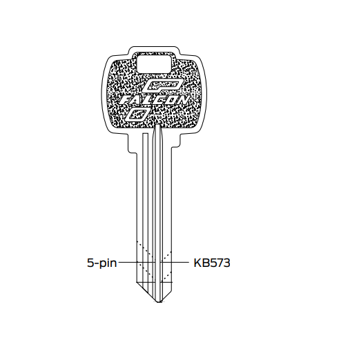 Falcon KB573 5-pin Standard Key Blank