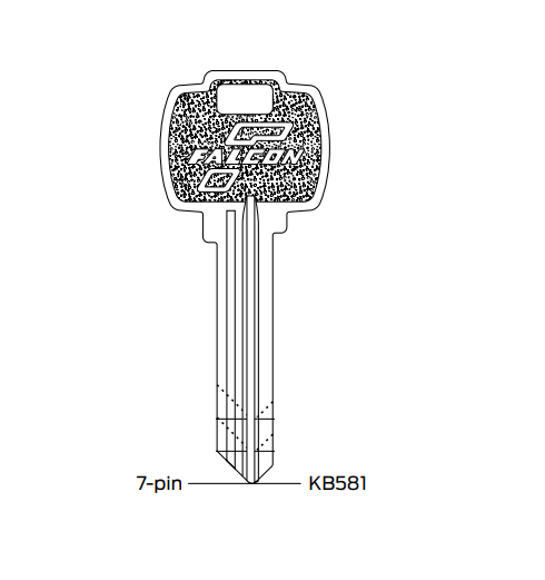 Falcon KB581 7-pin Standard Key Blank