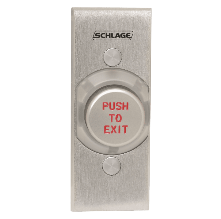 Schlage Electronics 631AL EX NS 1-1/4" Heavy Duty Metal Pushbutton, Narrow Stile, Aluminum ...