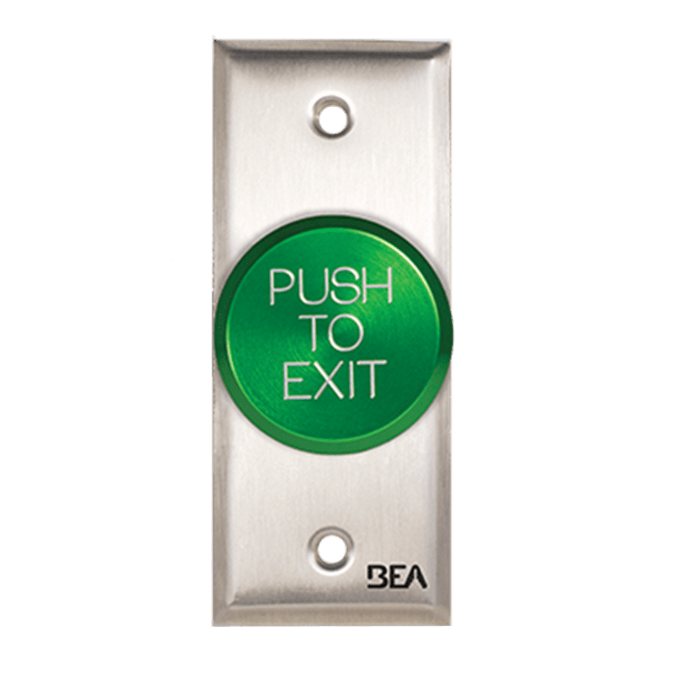 BEA 10ACPBDA11 Pneumatic Pushbutton, Jamb plate w/ 1-5/8" Green button ...
