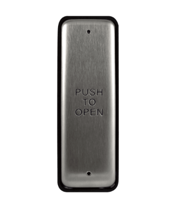 BEA 10PBJ 1-1/2" x 4-3/4" Stainless Steel Jamb Push Plate w/ "Push to ...