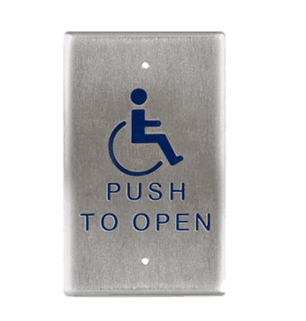 BEA 10PBO241 Single Gang Stainless Steel Push Plate w/ "Push to Open ...