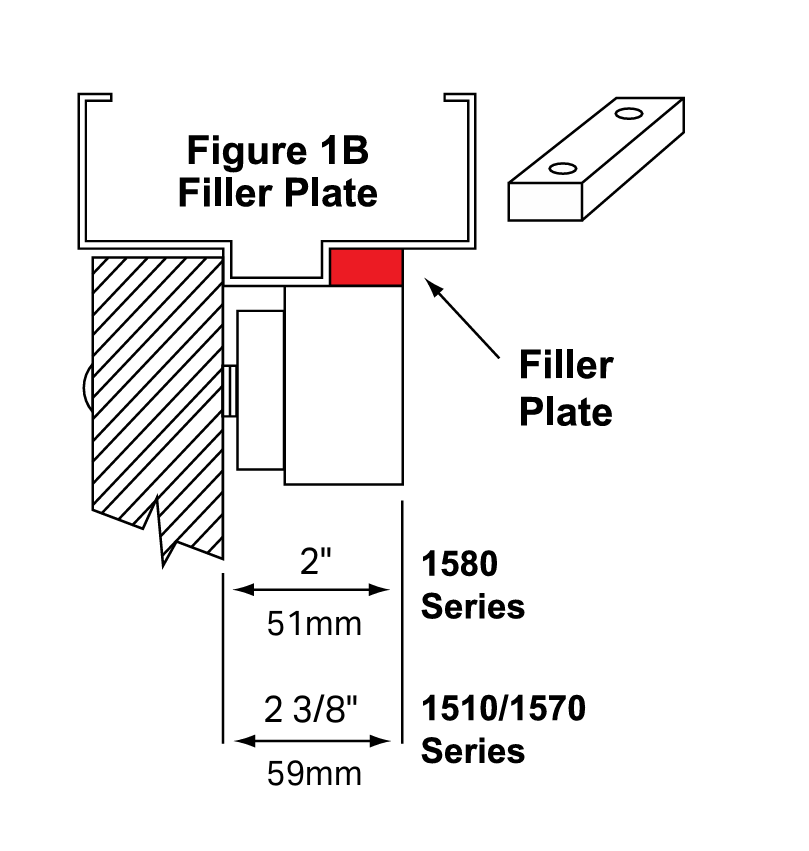 SDC FP Filler Plate for 11" Single EMLock Models, Satin Aluminum Finish