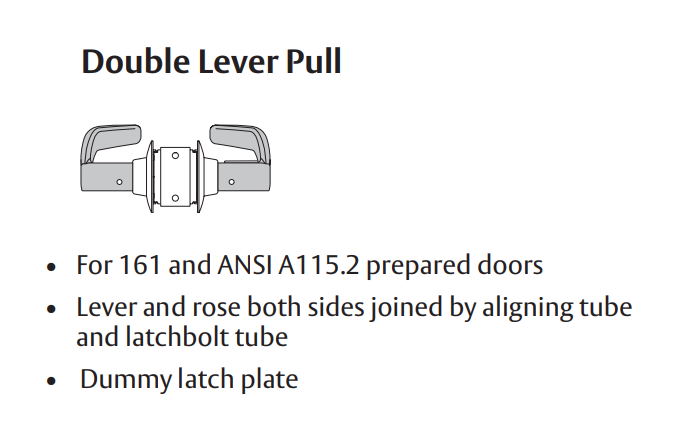 Sargent 11U94-2 LL T-Zone Double Lever Pull