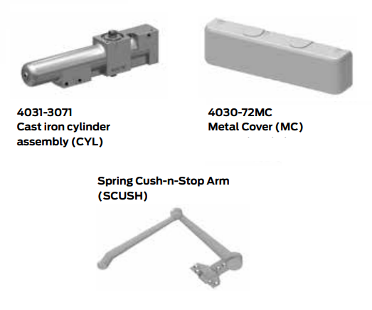 LCN 4031-SCUSH Heavy Duty Door Closer w/ Spring Cush-n-Stop Arm