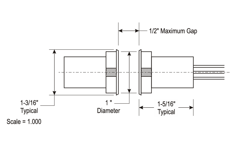 Schlage Electronics 679-05HM Magnetic Door Position Switch, Concealed ...