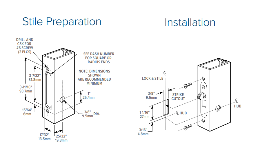 Adams Rite MS1847 MS Deadlock/Deadlatch