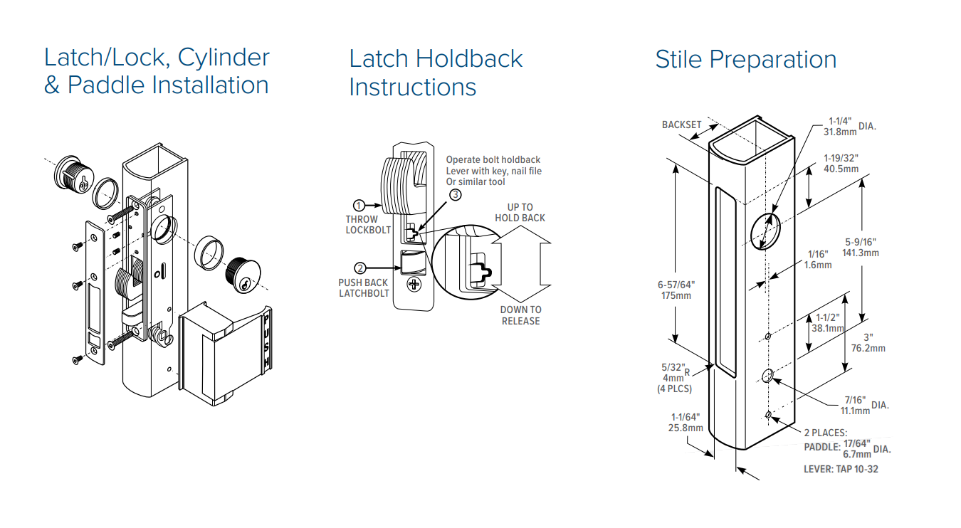 Adams Rite MS+1890 MS Deadlock/Deadlatch w/ Flat Faceplate