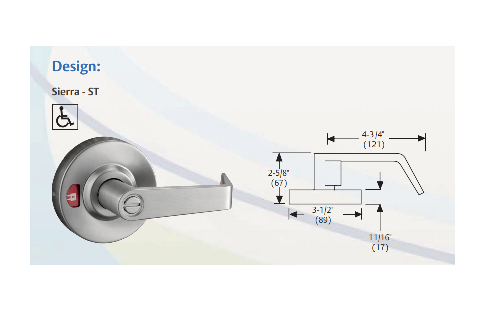 Arrow APL02-ST Grade 1 Privacy Cylindrical Lever Lock w/ Indicator