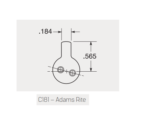 BEST 1E74-C181RP3 7-pin Mortise Cylinder, SFIC Housing, 1-1/4" w/ C181 Cam