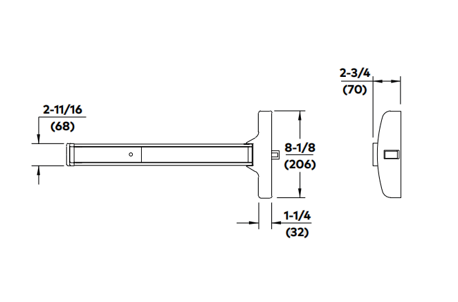 Dorma 9700 Rim Exit Device, Narrow Stile