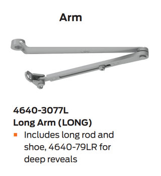 LCN 4642-LONG 689 Auto Equalizer Door Operator, Push Side Mounted w ...