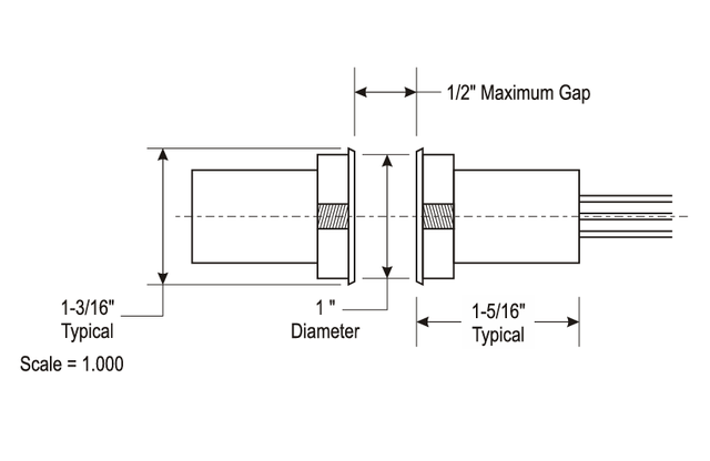 Schlage Electronics 679-05HM Magnetic Door Position Switch, Concealed ...