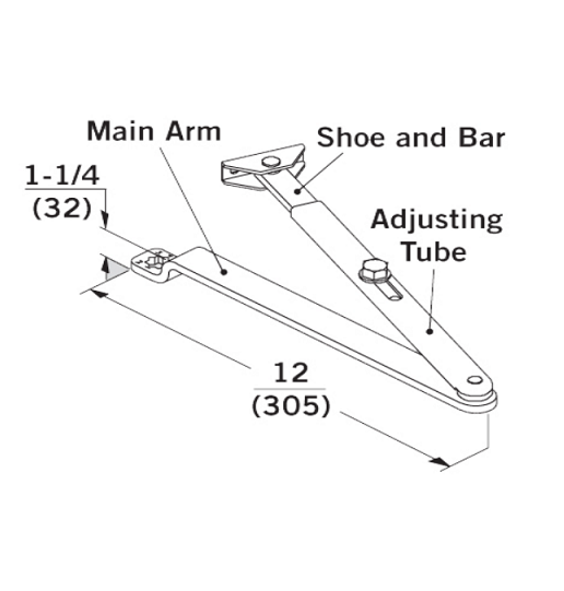 Best EHD9016 AF90P Surface Closer w/ Tri Mount Flat Form Parallel Arm