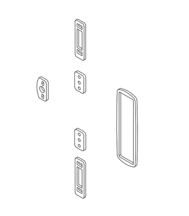 Falcon 650108 25 Series Shim Kit 1/4", for Surface Vertical Devices up ...