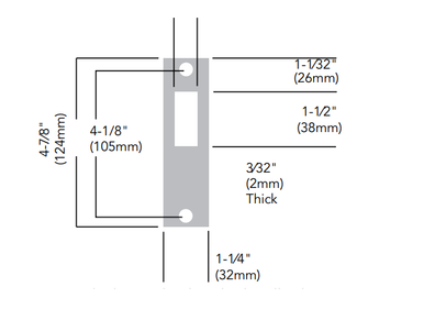 Sargent 78-0034 Deadlock Strike, No Lip