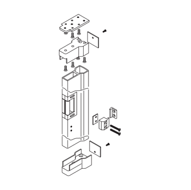 Kawneer KW133587 Removable Mullion Assembly for 1786 Rim Exit Device