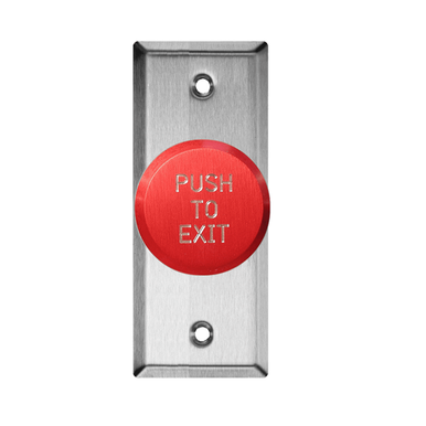 RCI 991N-REPTD 32D Narrow Pneumatic Time Delay Pushbutton, Red, "Push ...