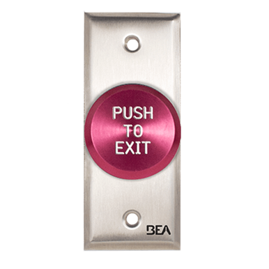 BEA 10ACPBDA3 Pneumatic Pushbutton, Jamb plate w/ 1-5/8" Red button ...