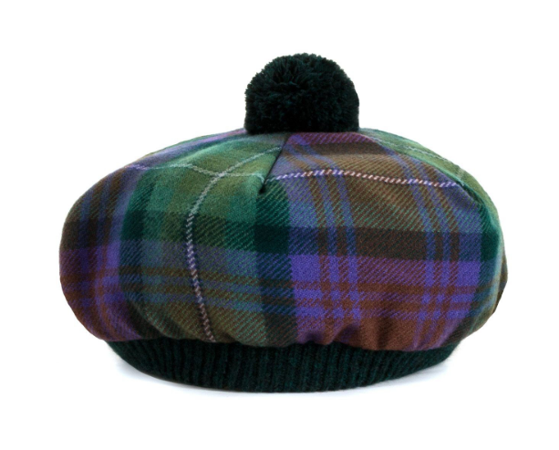 Isle Of Skye Tartan Brushed Wool Tam - Scottish Lion
