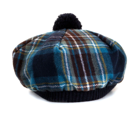 Holyrood Modern Tartan Brushed Wool Tam - Scottish Lion